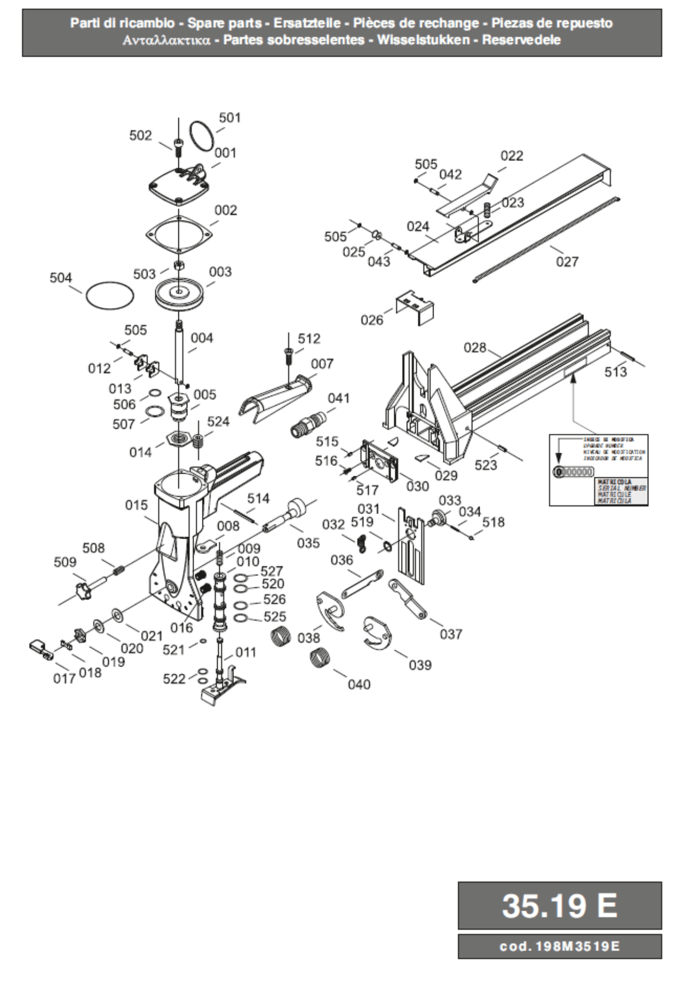Capsator pneumatic profesional Omer 35.19E - MATFIX
